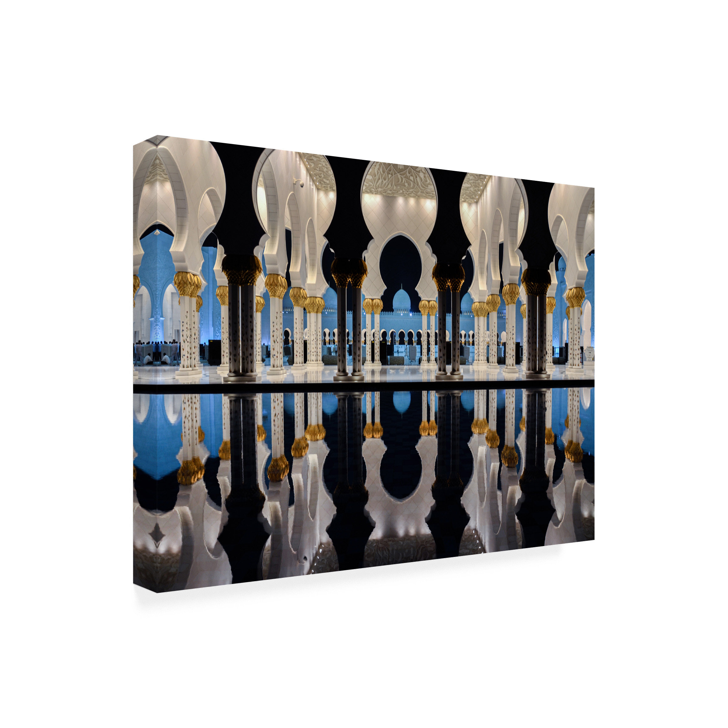 Trademark Fine Art Modern & Contemporary Blue Hour A Reflection On Canvas by Mrinal Nath Print ...